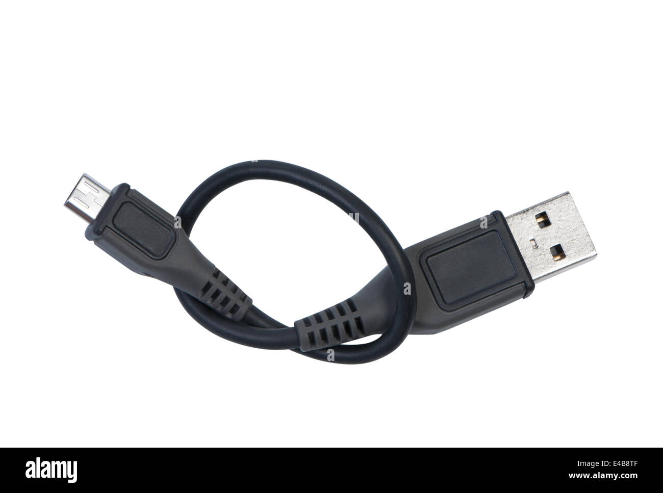 USB cable on white background Stock Photo - Alamy