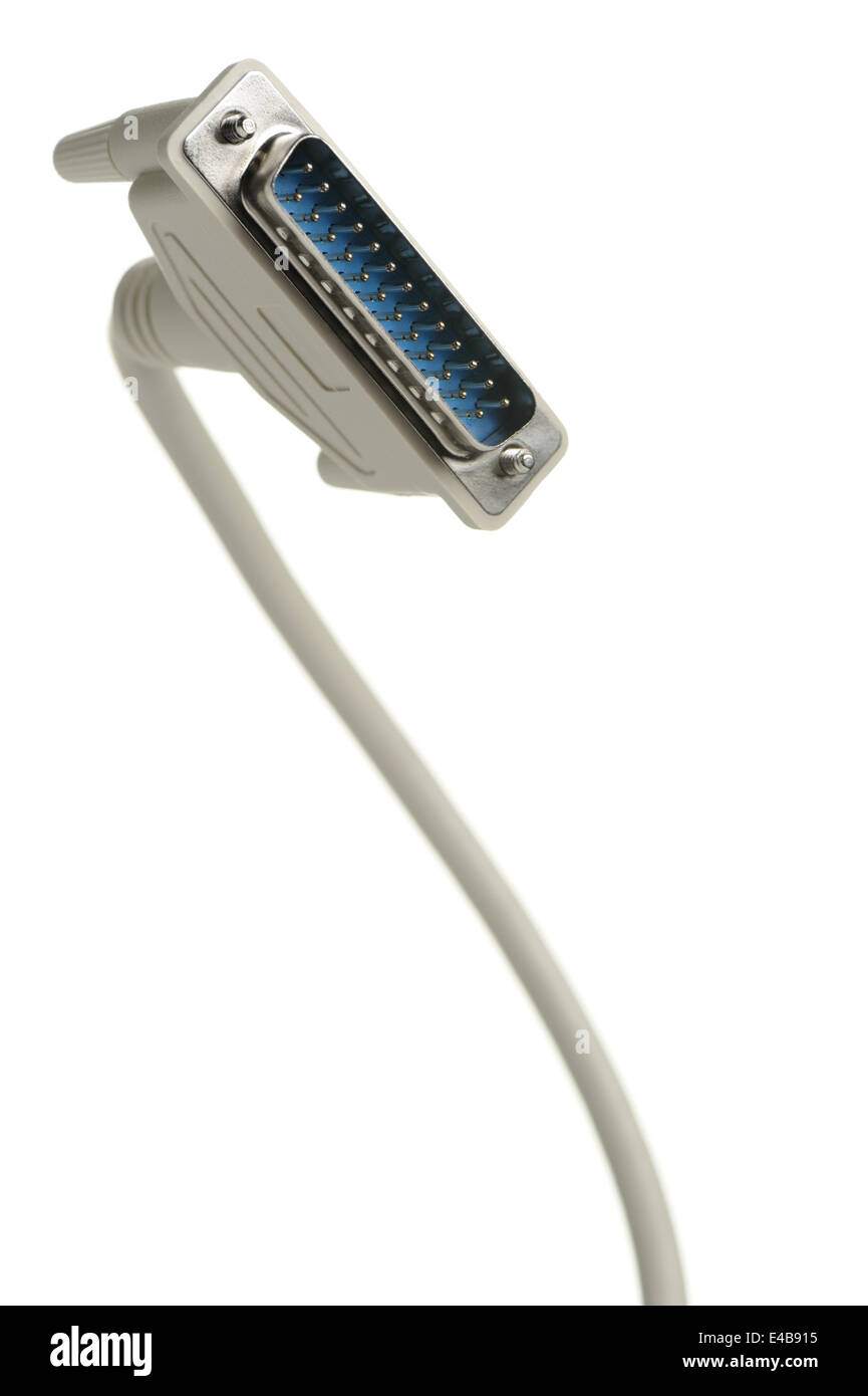 Computer power cable Cut Out Stock Images & Pictures - Alamy