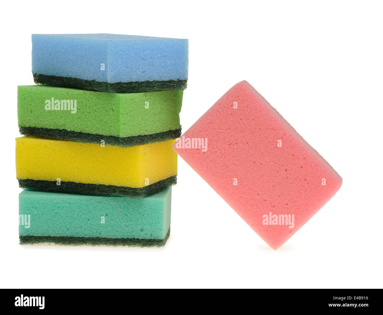 Set color sponge for washing Stock Photo - Alamy