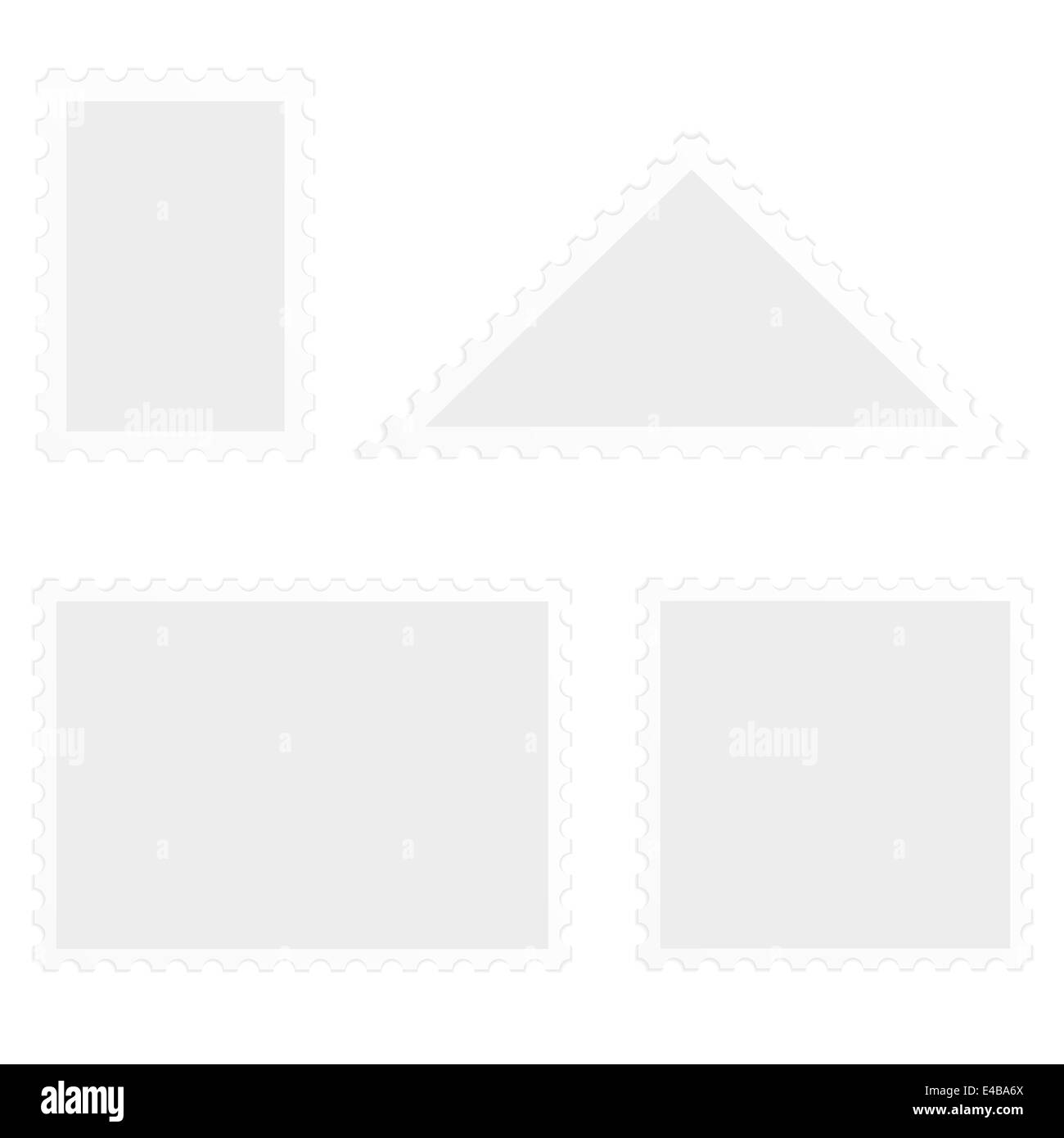 Postage stamps template isolated Cut Out Stock Images & Pictures - Alamy