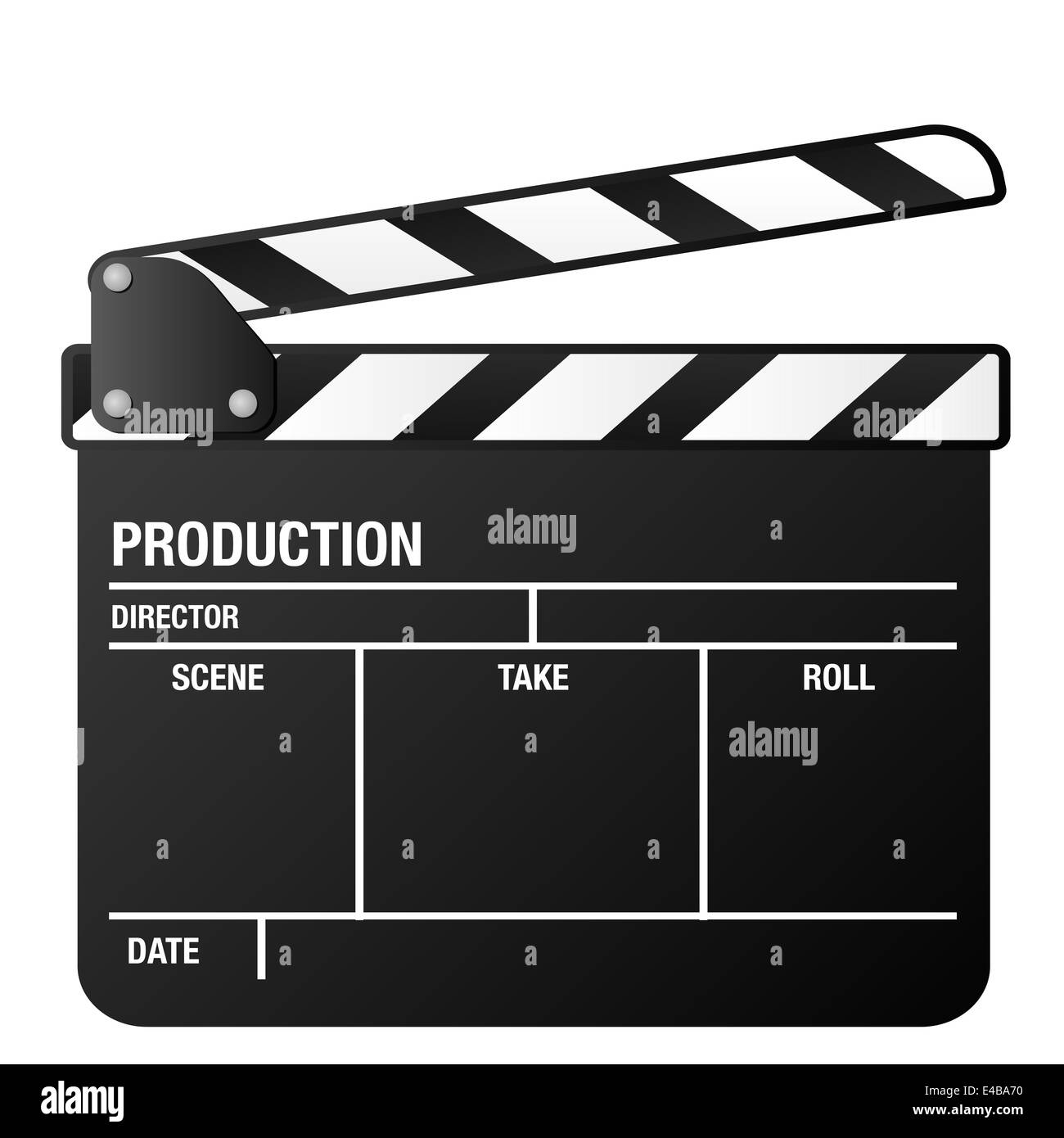 Old clapper board white hi-res stock photography and images - Alamy