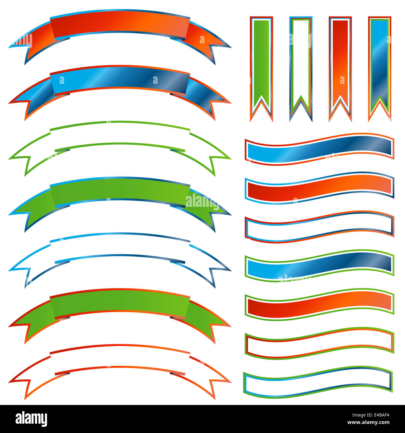 Set of ribbons Stock Photo - Alamy