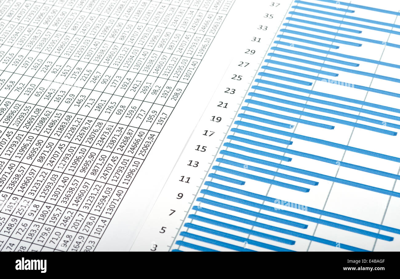 Blue chart numbers hi-res stock photography and images - Alamy