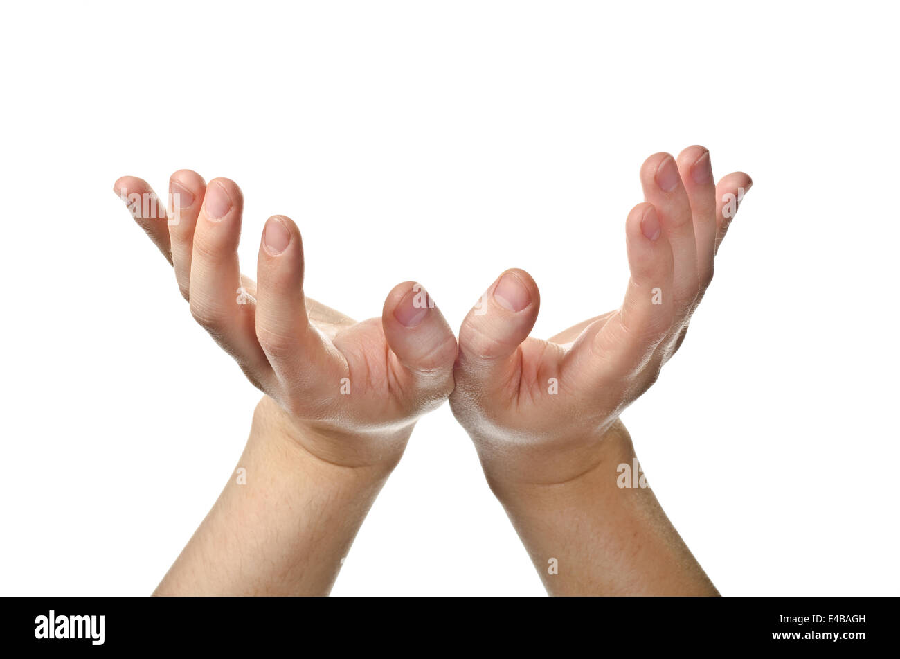 Male open hands Stock Photo - Alamy