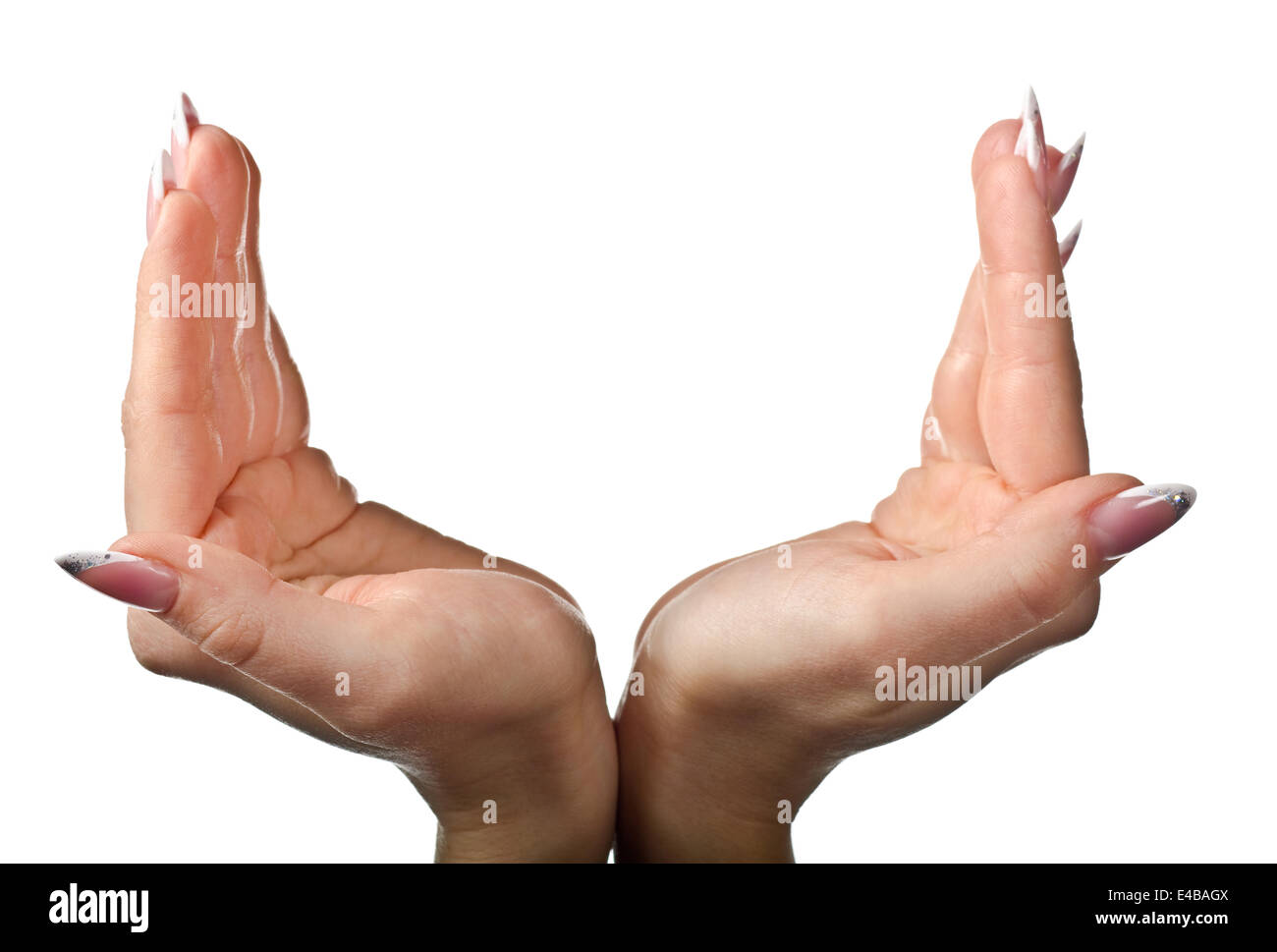 Two open hands holding handful hi-res stock photography and images - Alamy