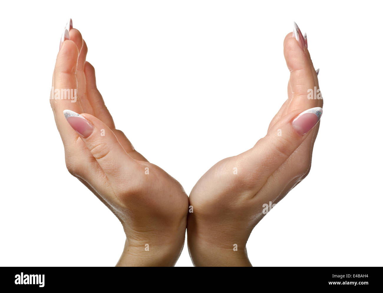 Cupped hands from above empty hi-res stock photography and images - Alamy