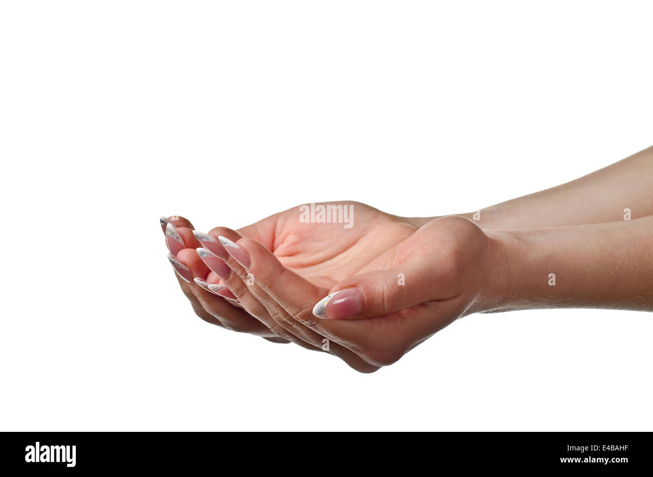 Female cupped hands Stock Photo - Alamy
