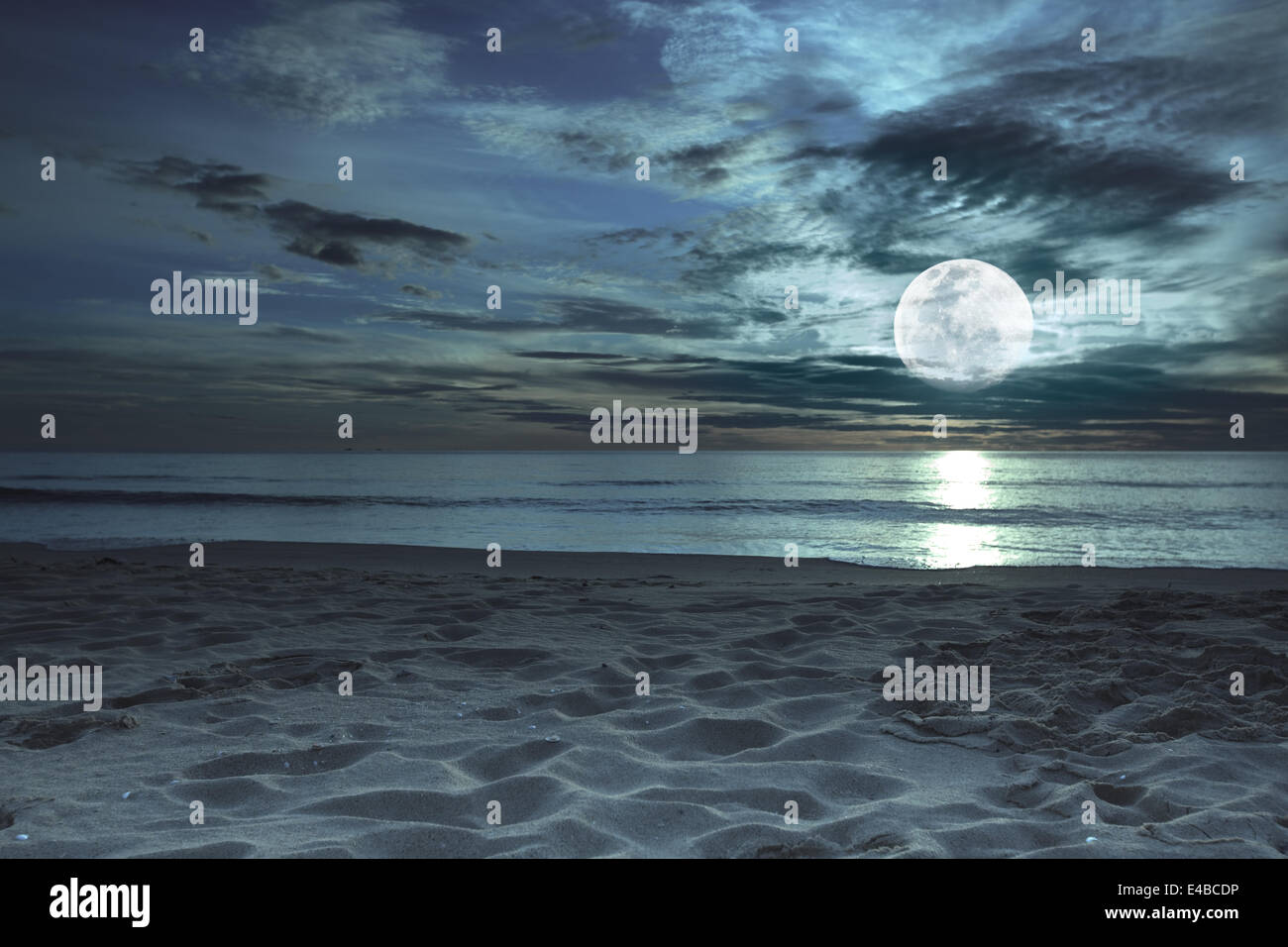 Tropical moonlight beach hi-res stock photography and images - Alamy
