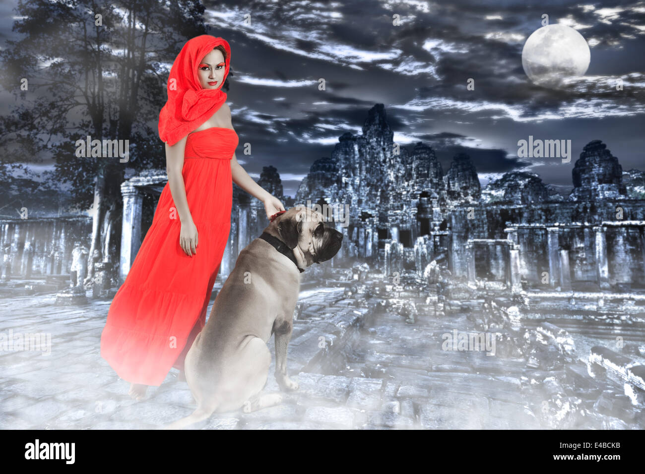 Fantasy woman dog hi-res stock photography and images - Alamy