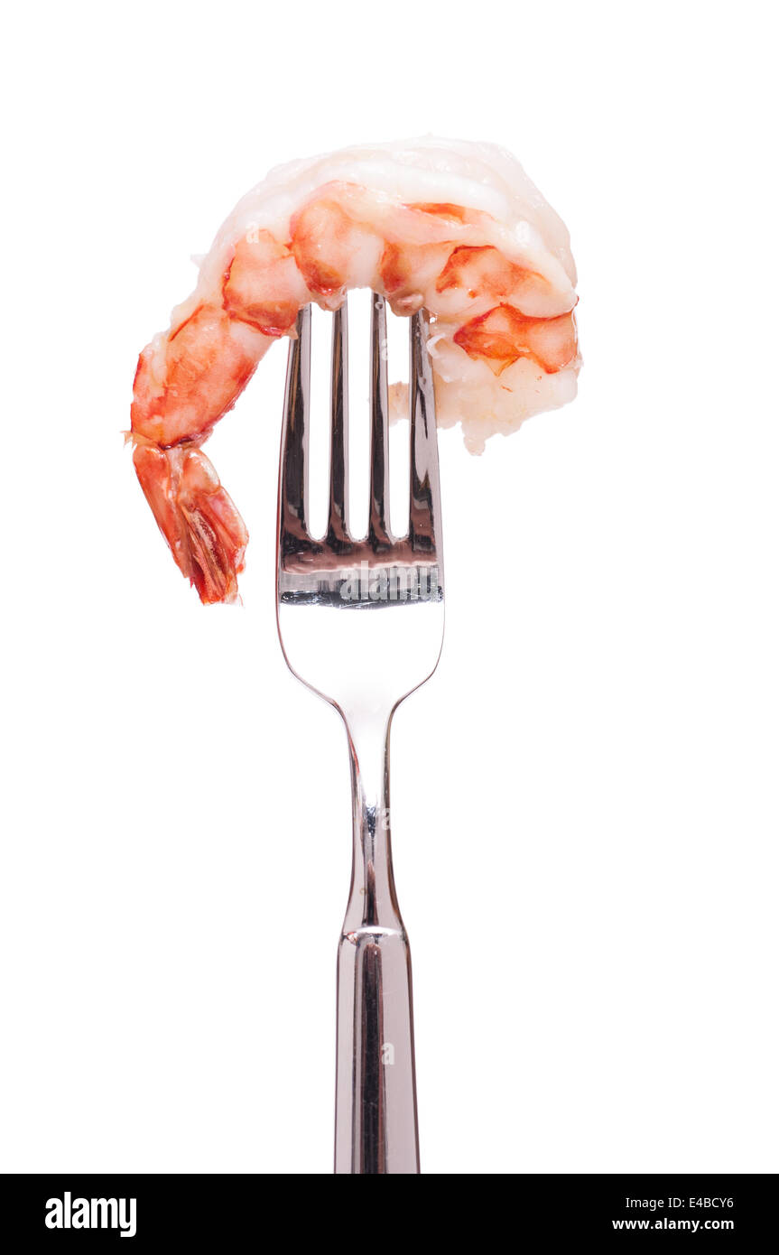 Prawn with fork hi-res stock photography and images - Alamy