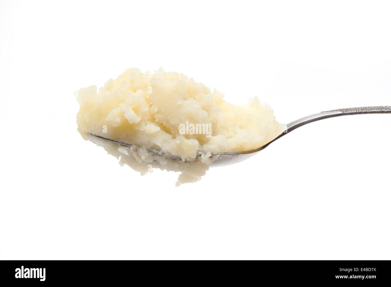 Spoon with mashed potatoes Stock Photo - Alamy