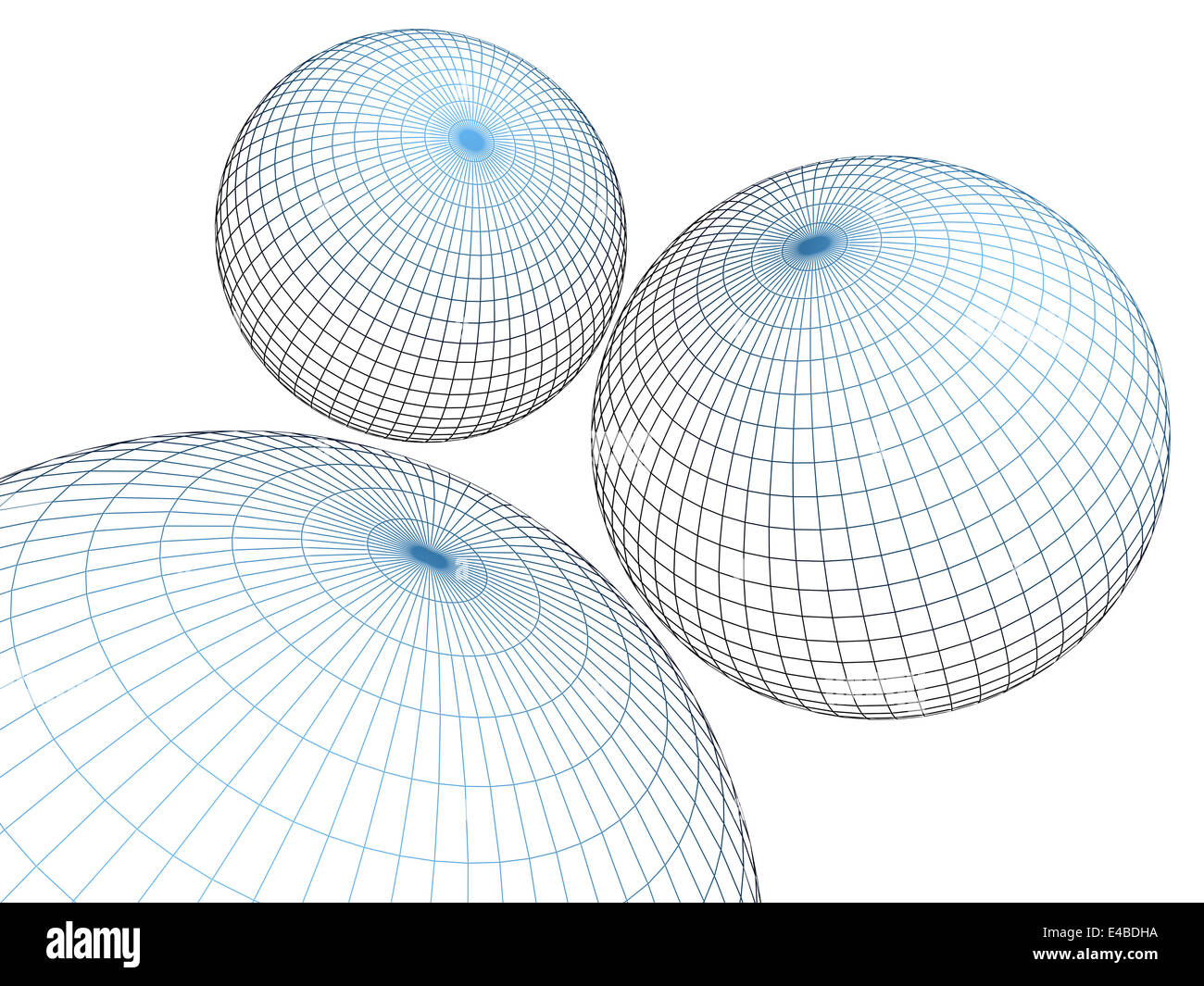 three spheres covered a ial net Stock Photo - Alamy