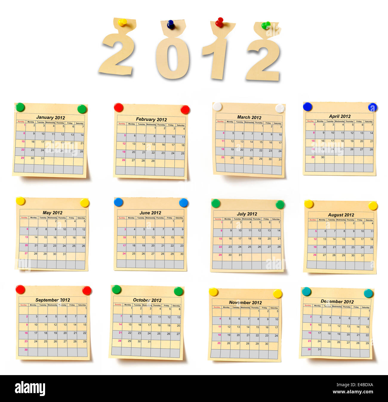 Yearly wall calendar hi-res stock photography and images - Alamy