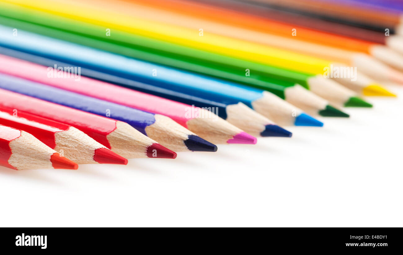 Set of color pencils Stock Photo - Alamy