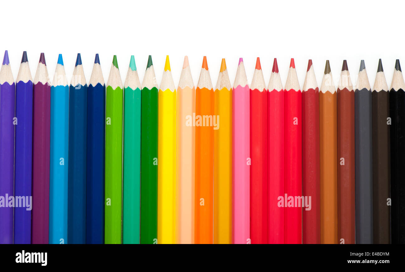 Set of color pencils Stock Photo - Alamy