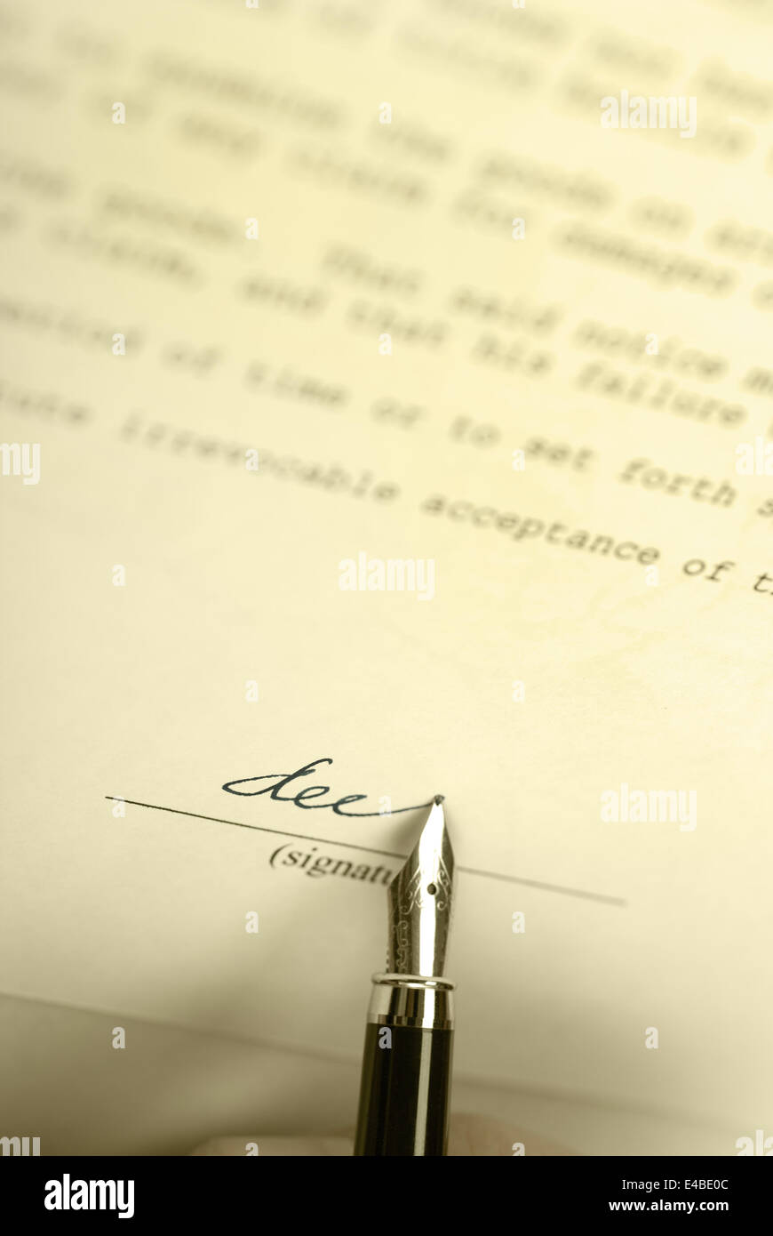 Signature vertical hi-res stock photography and images - Alamy