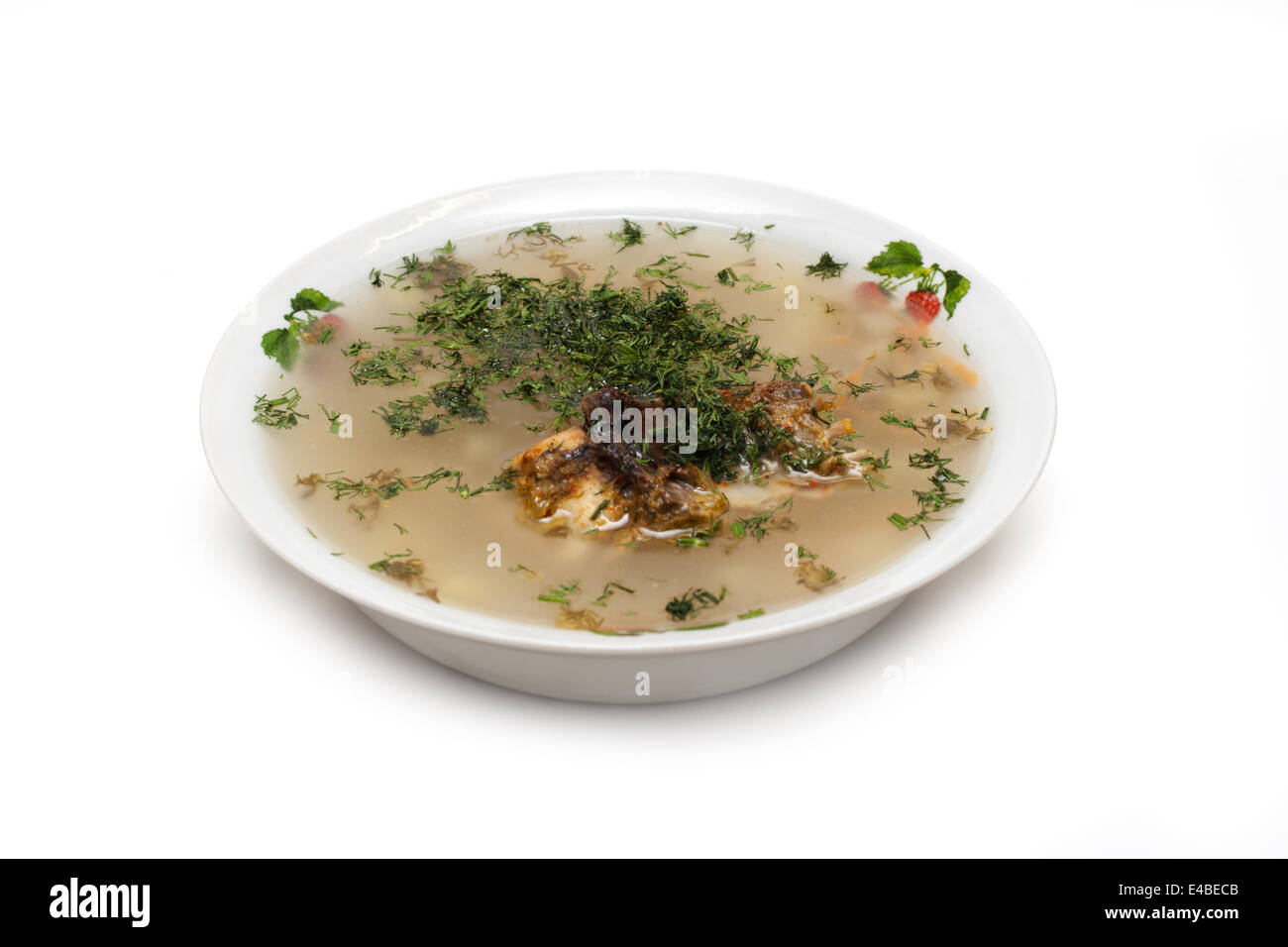 Plate of soup Stock Photo - Alamy