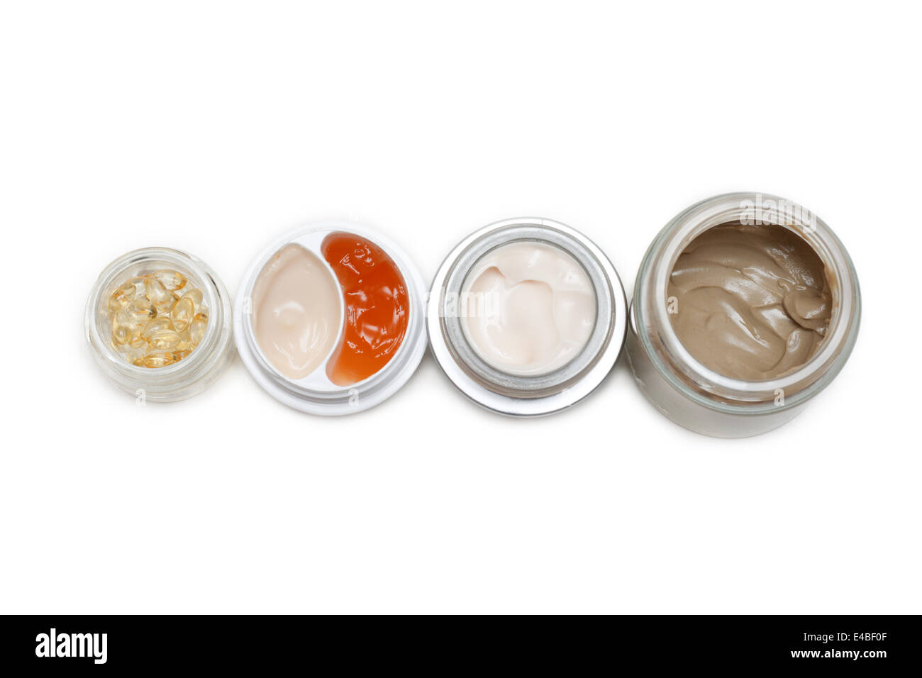 Opened cream, line up Stock Photo - Alamy