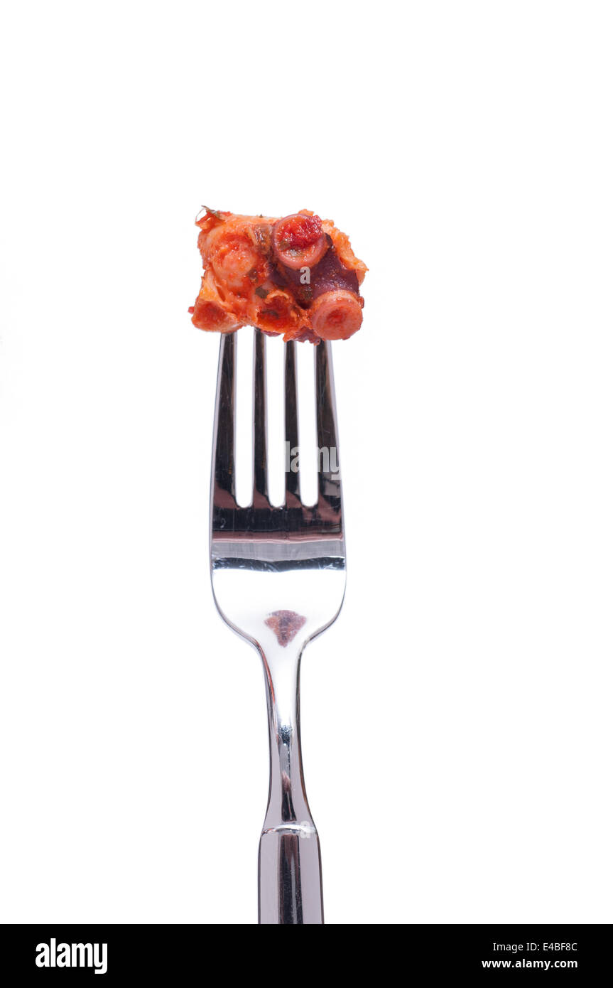 Marinated octopus on fork Stock Photo - Alamy