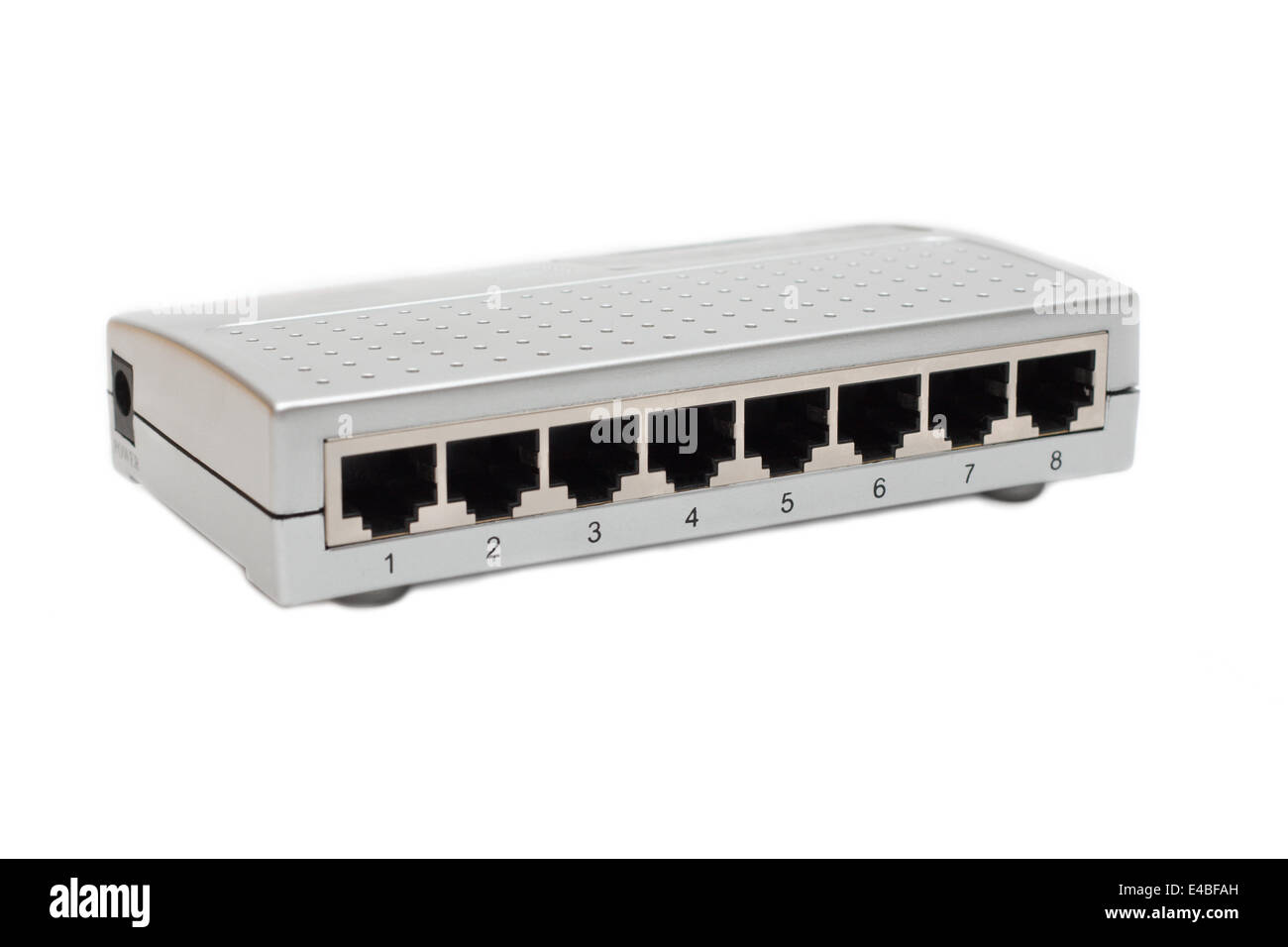 Eight port switch Stock Photo - Alamy