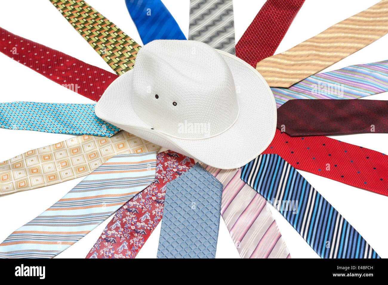 White hat on tie Stock Photo - Alamy