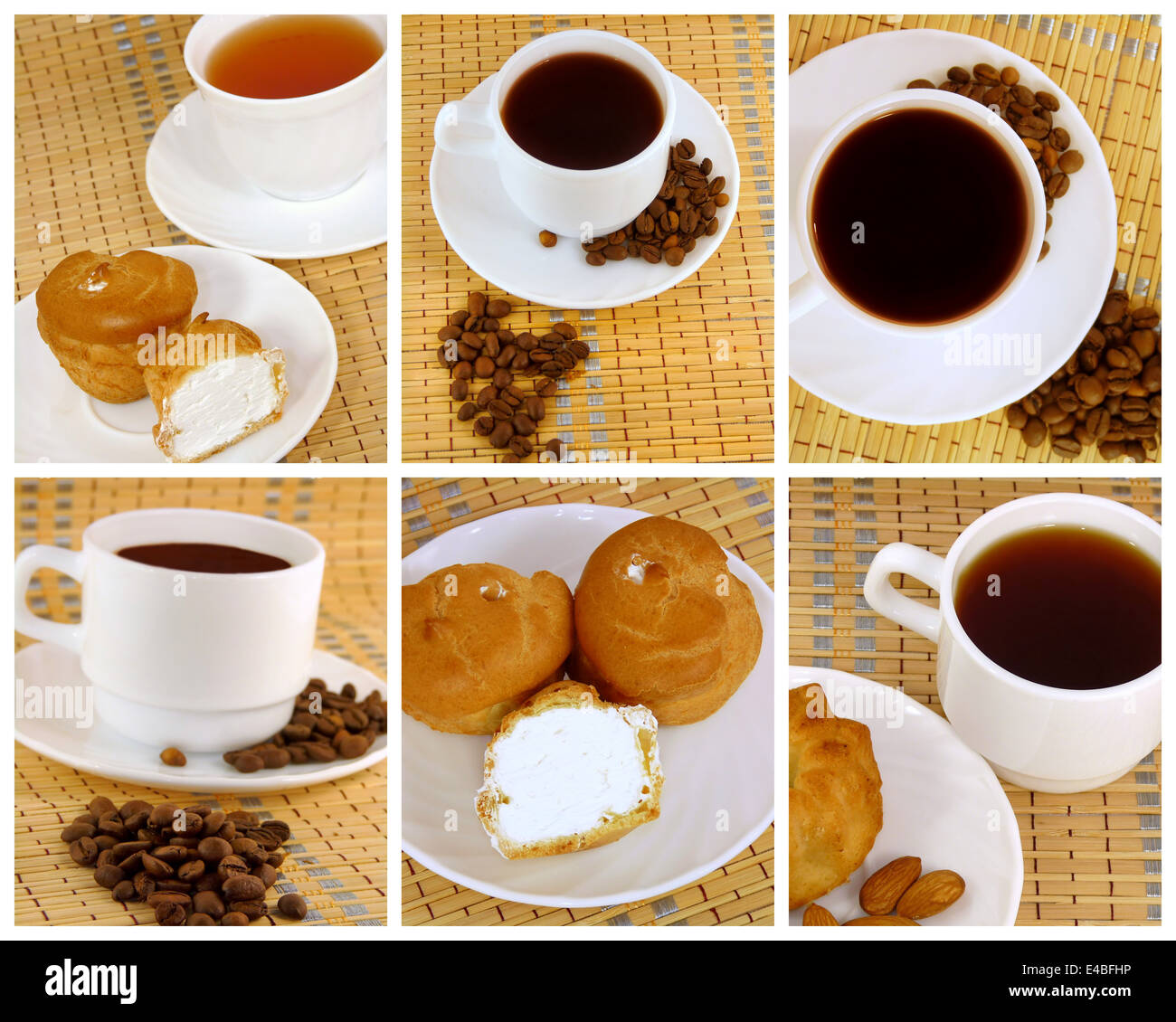 Tea and coffee, collage Stock Photo - Alamy