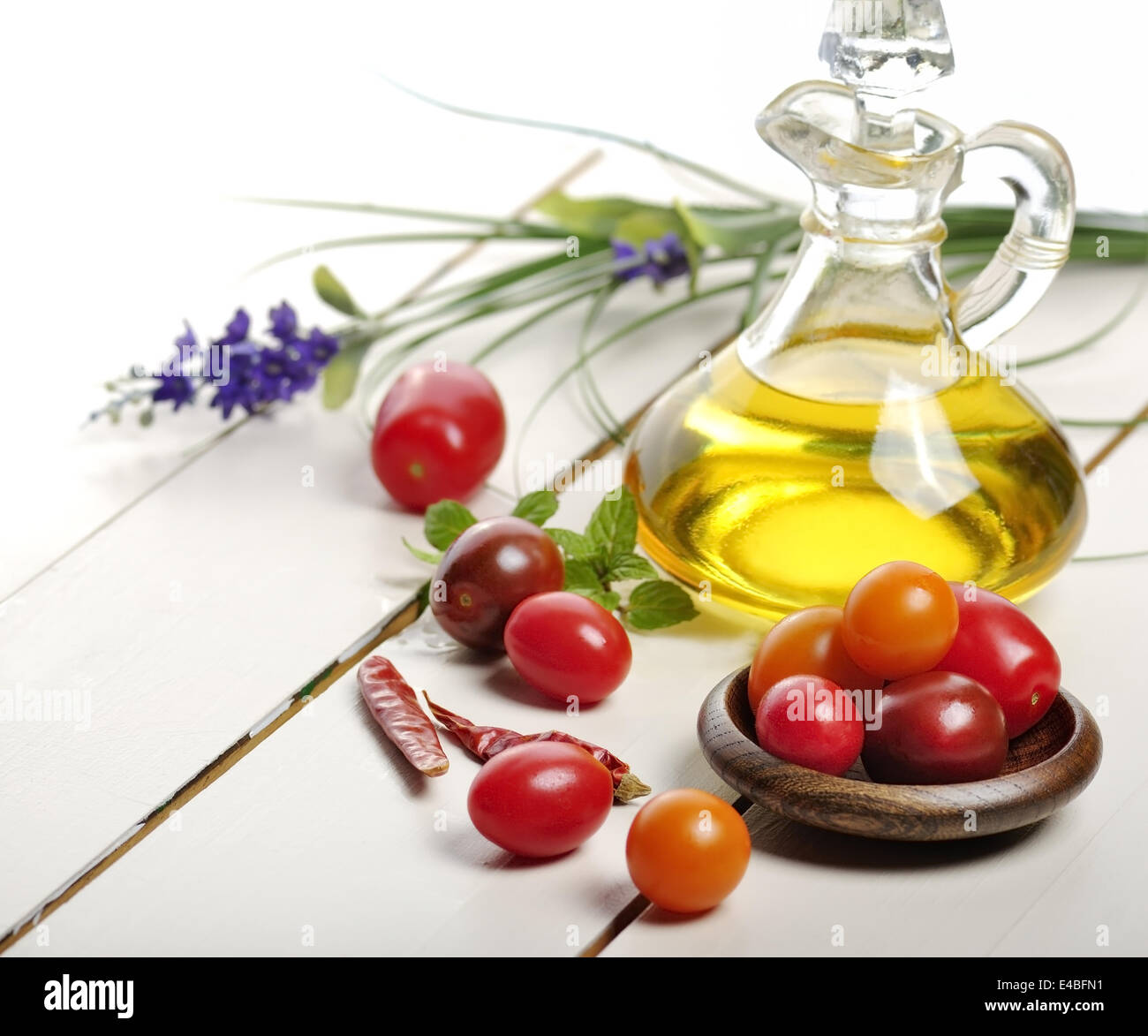 Cooking Oil And Vegetables Stock Photo - Alamy