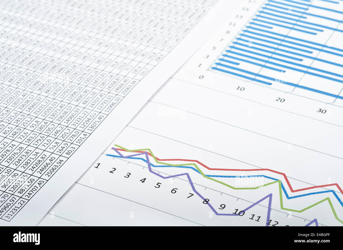 Charts and diagrams Stock Photo - Alamy