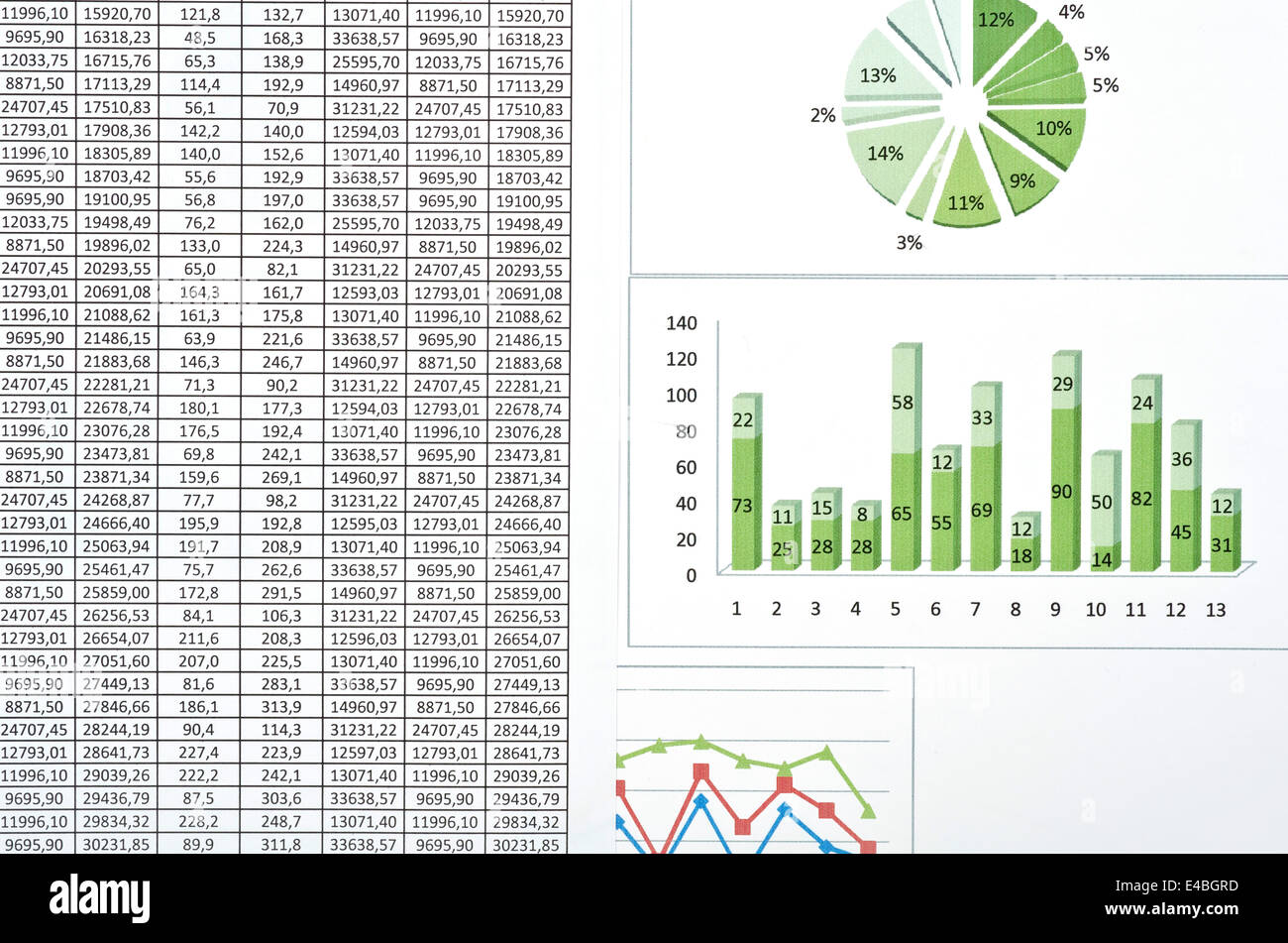 Spreadsheet abstract background hi-res stock photography and images - Alamy