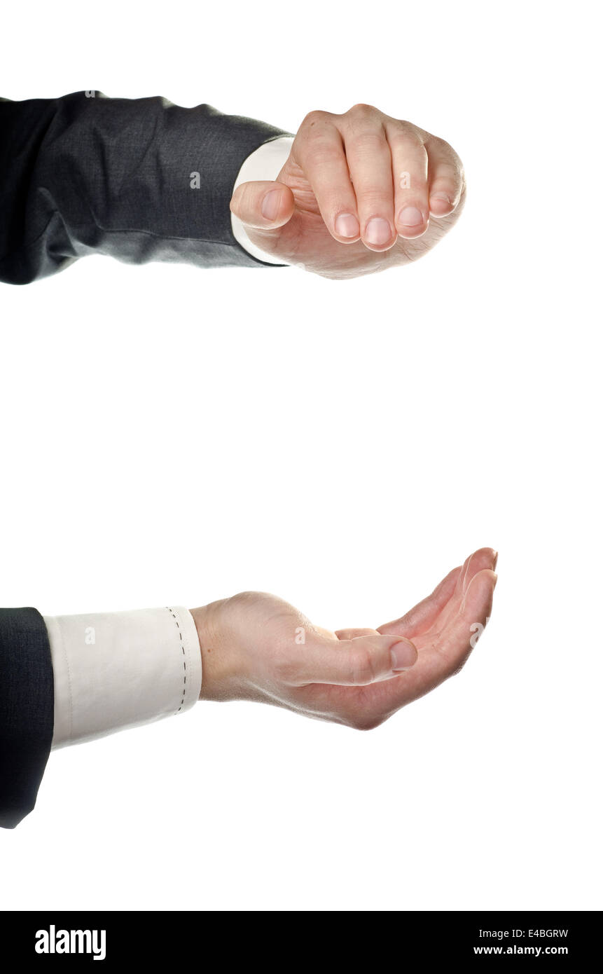 Male suit showing thumb Cut Out Stock Images & Pictures - Alamy