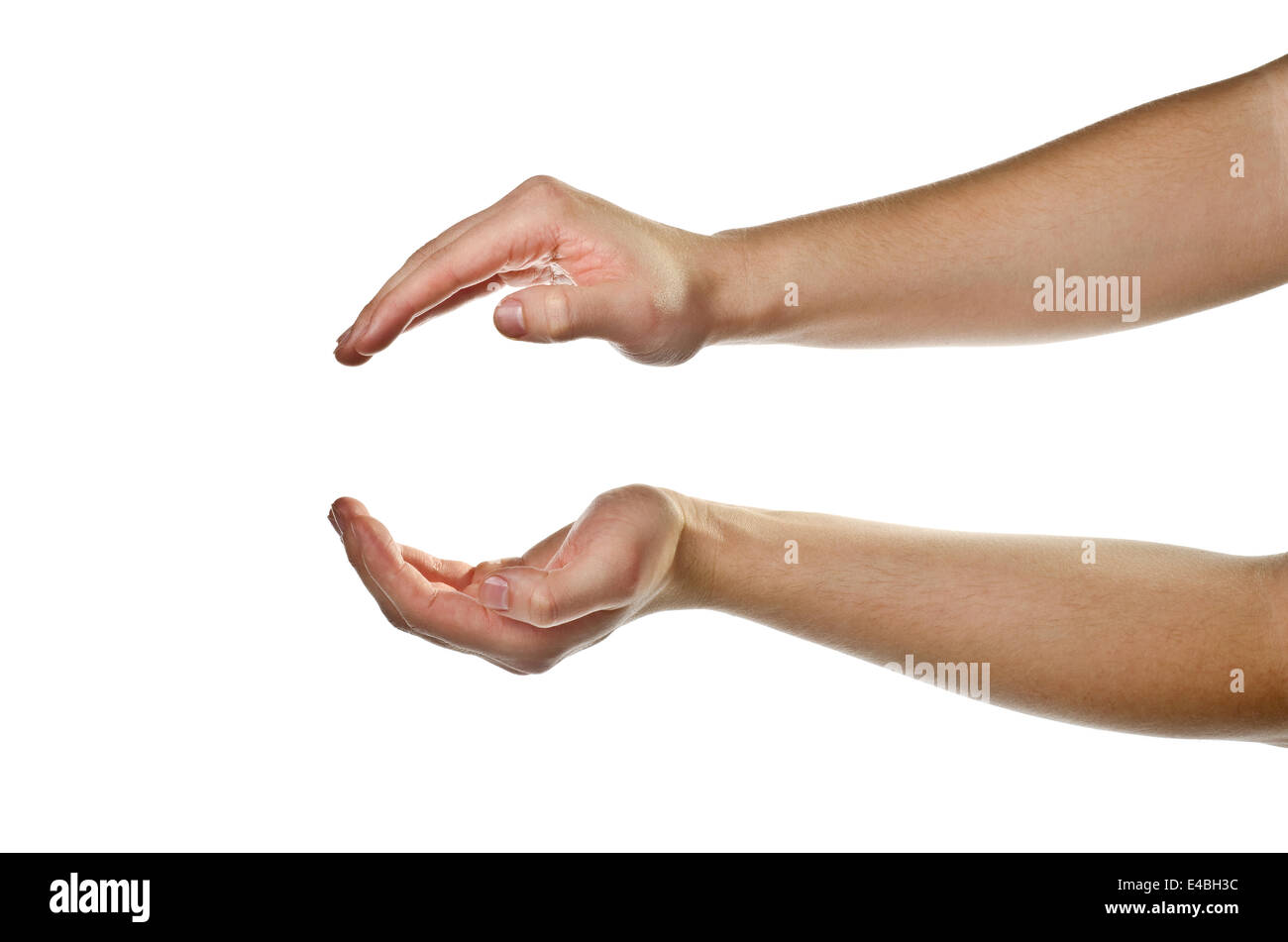 Close up side view cupped hands hi-res stock photography and images - Alamy