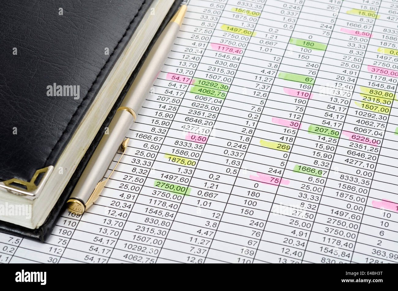 Raws of numbers Stock Photo - Alamy