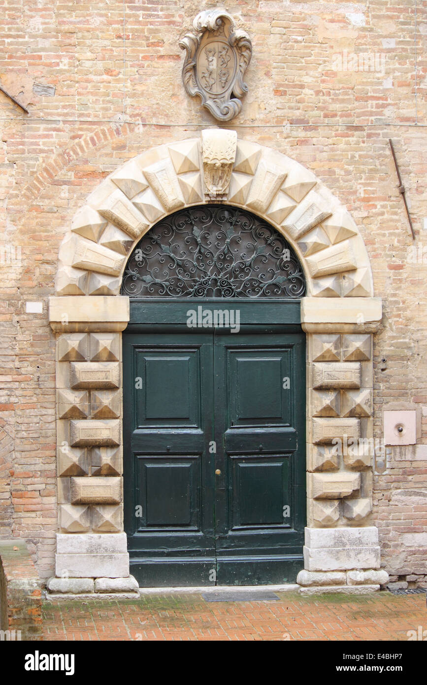Wooden medieval style front door Stock Photo - Alamy