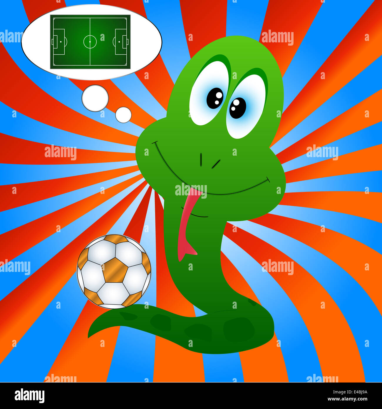 Snake and football Stock Photo - Alamy