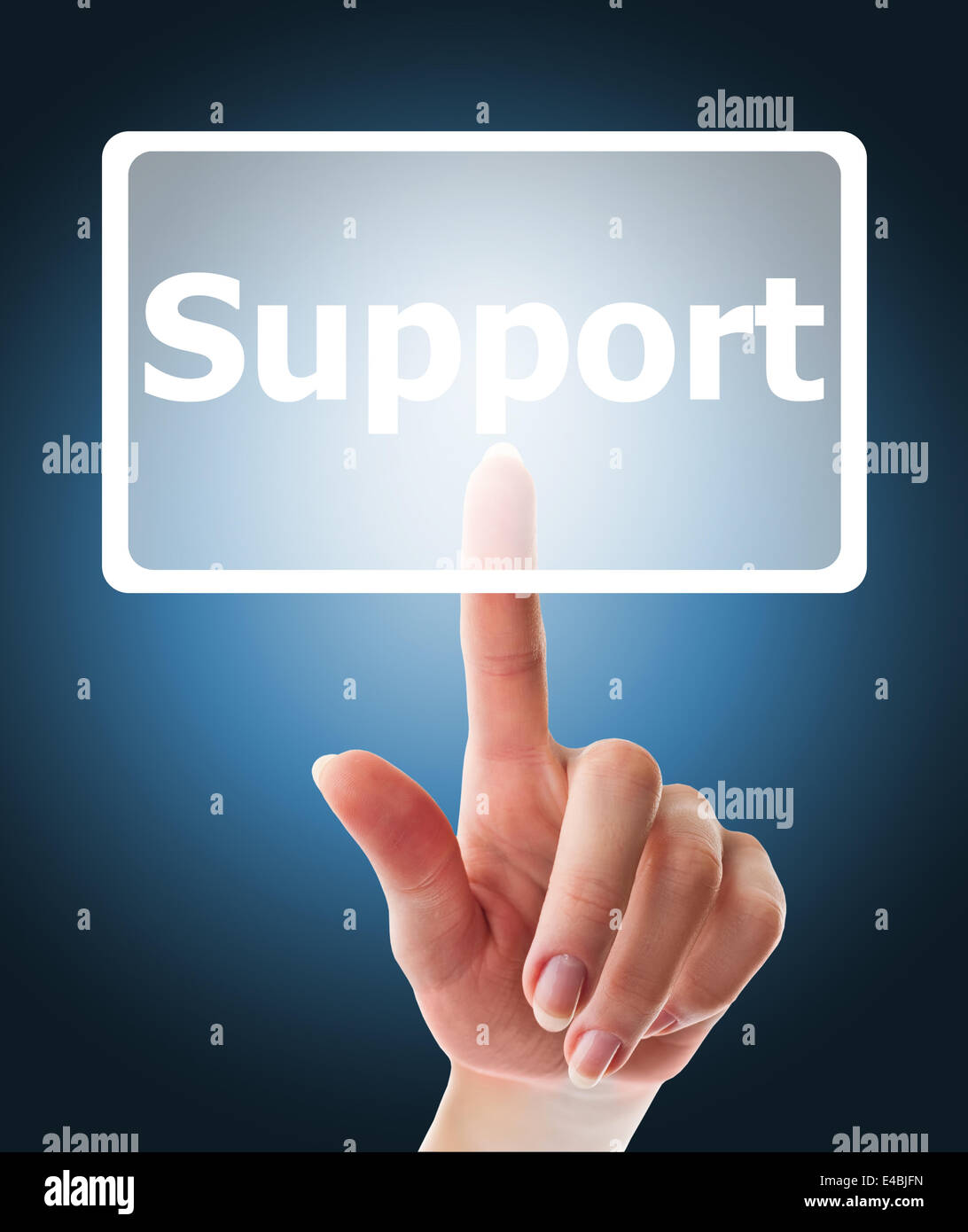 female hand pushing support button Stock Photo - Alamy female hand pushing support button Stock Photo - Alamy