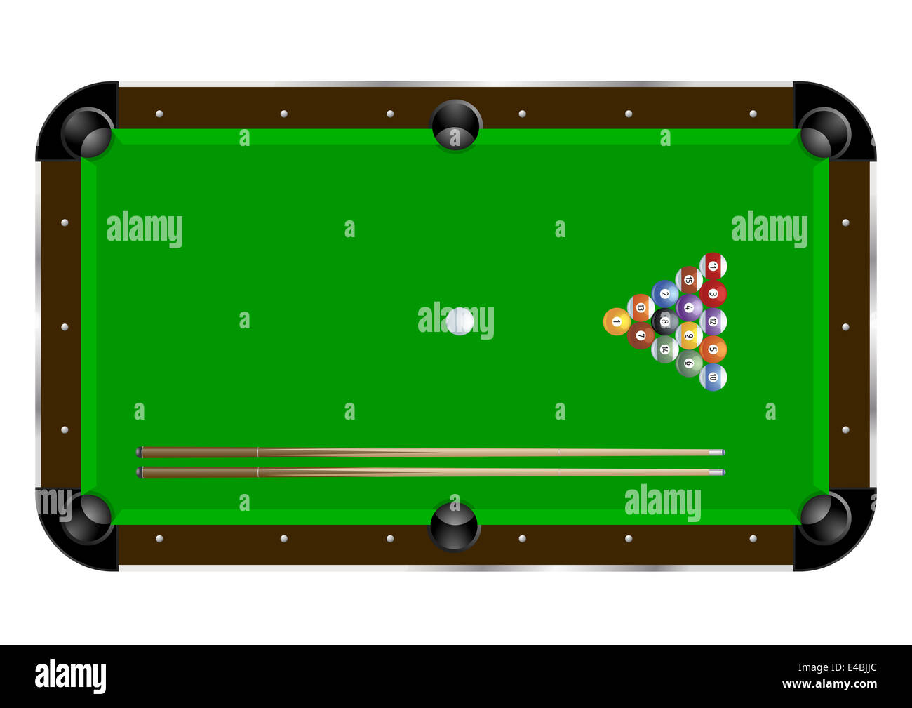 Pool table illustration hi-res stock photography and images - Alamy