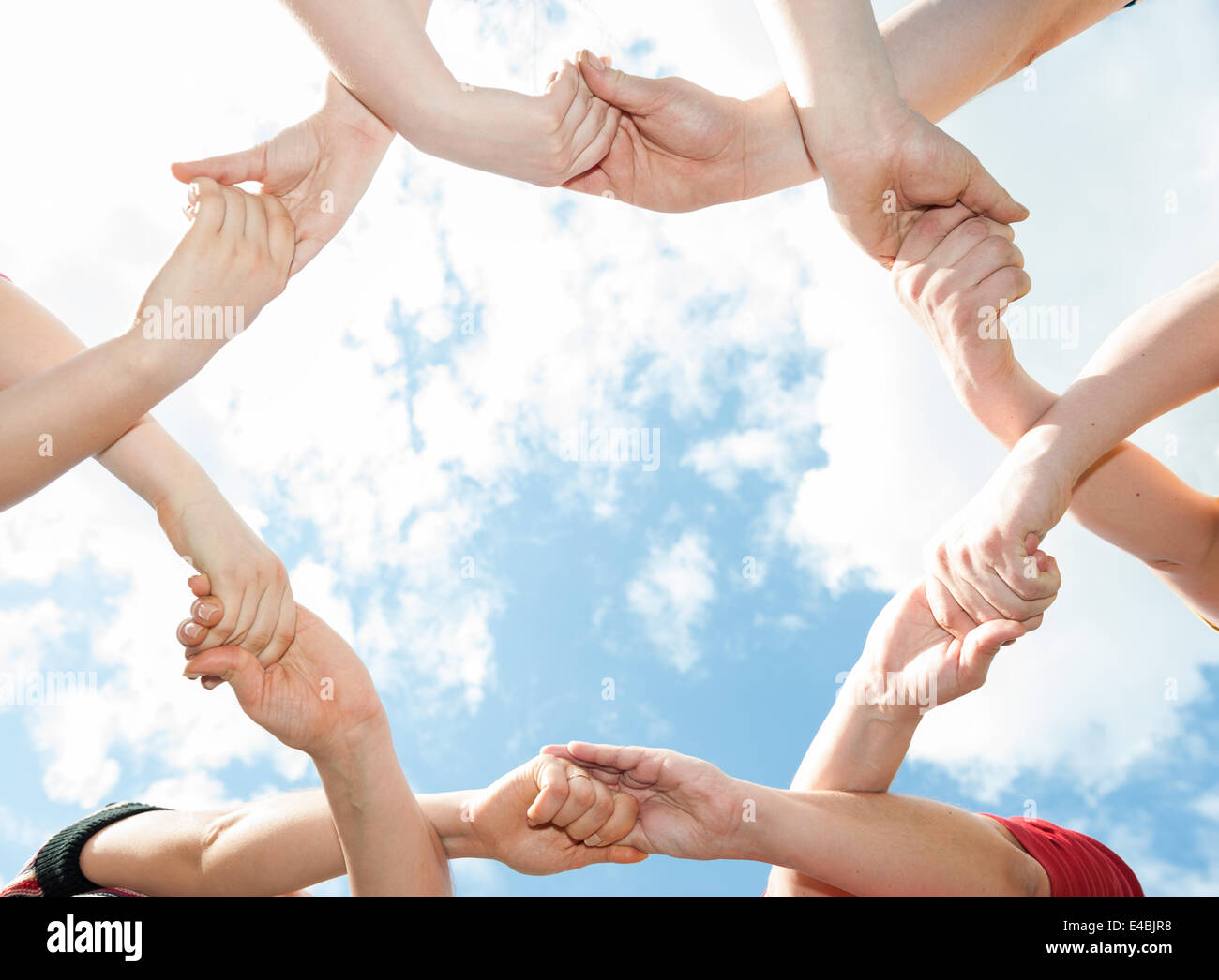 The unity of the hands Stock Photo - Alamy
