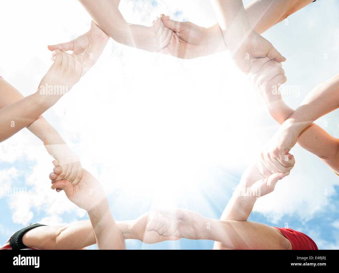 The unity of the hands Stock Photo - Alamy