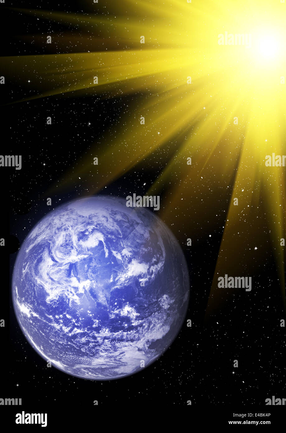 earth and sun Stock Photo - Alamy