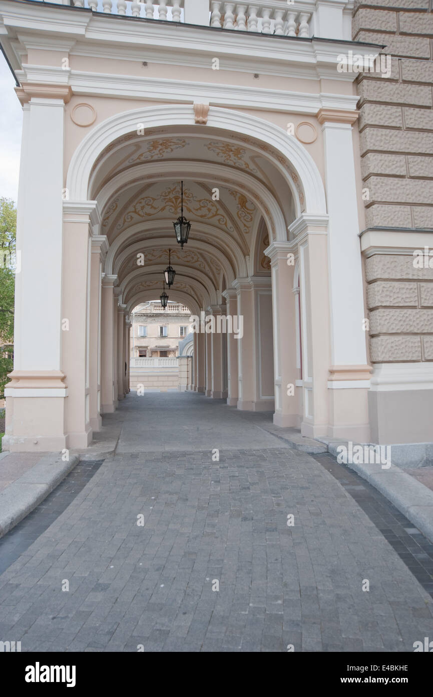Arch entrance of a building of an opera Stock Photo - Alamy