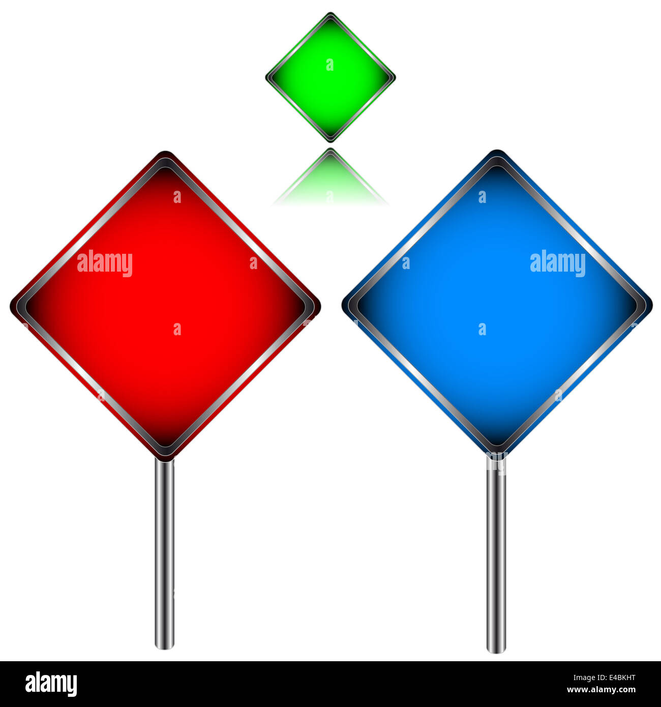 Three multi-colored signs Stock Photo - Alamy