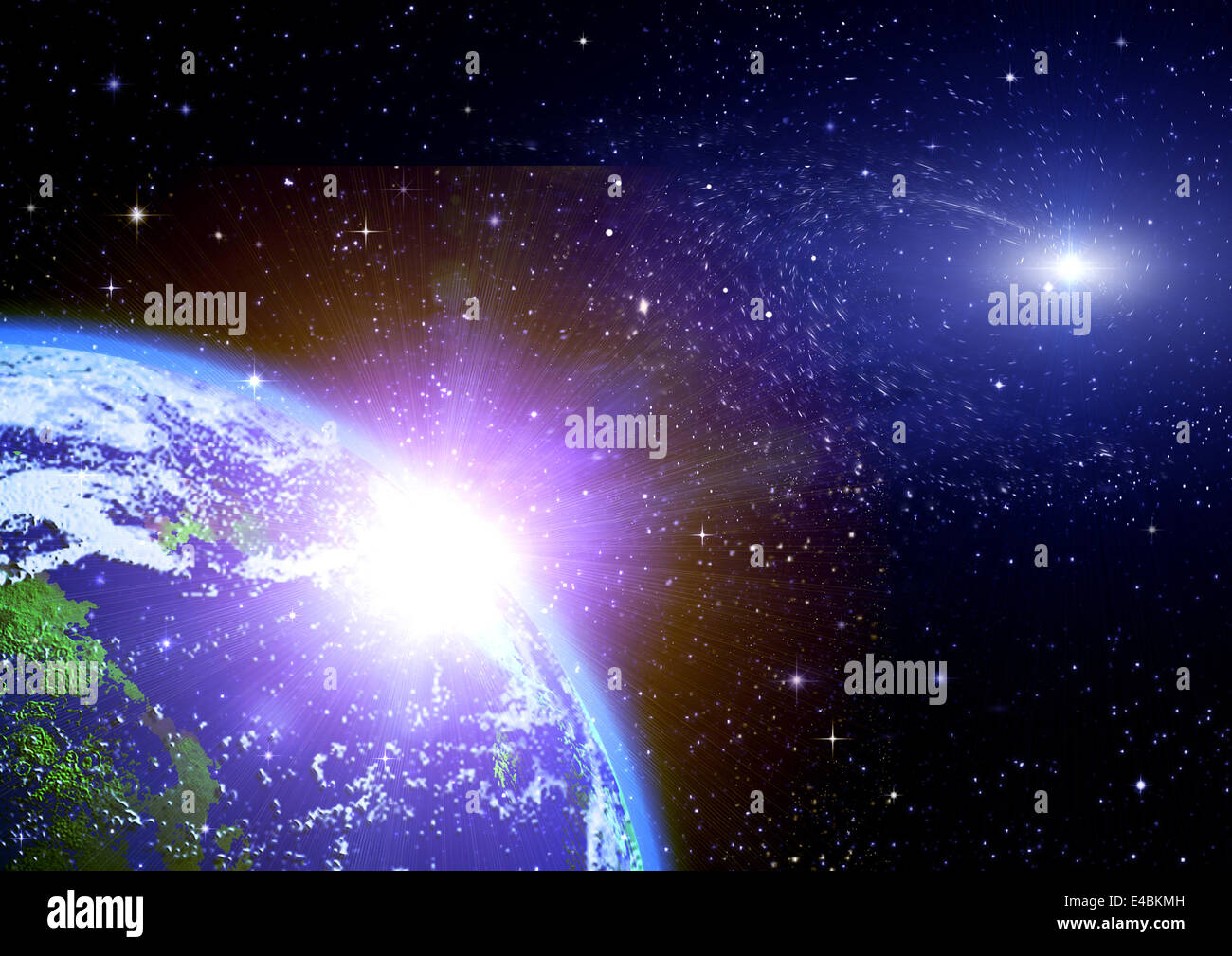 earth and sun Stock Photo - Alamy
