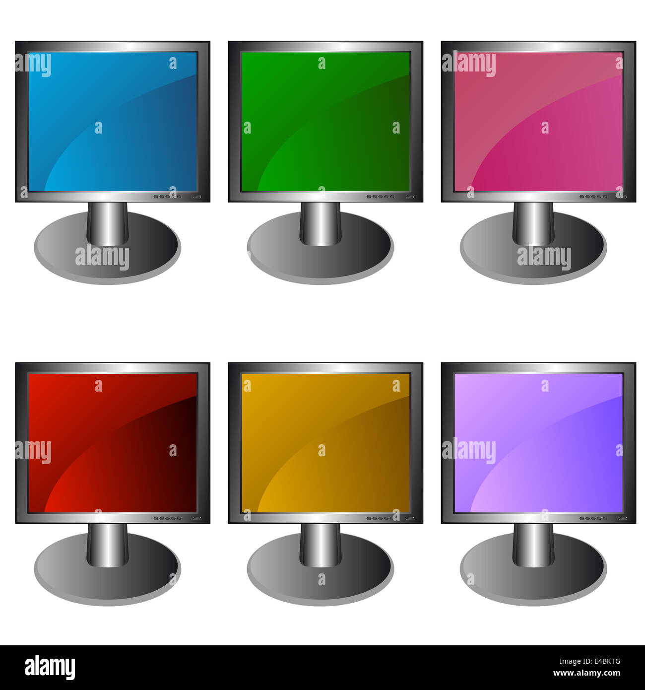 Six monitors in Stock Photo - Alamy