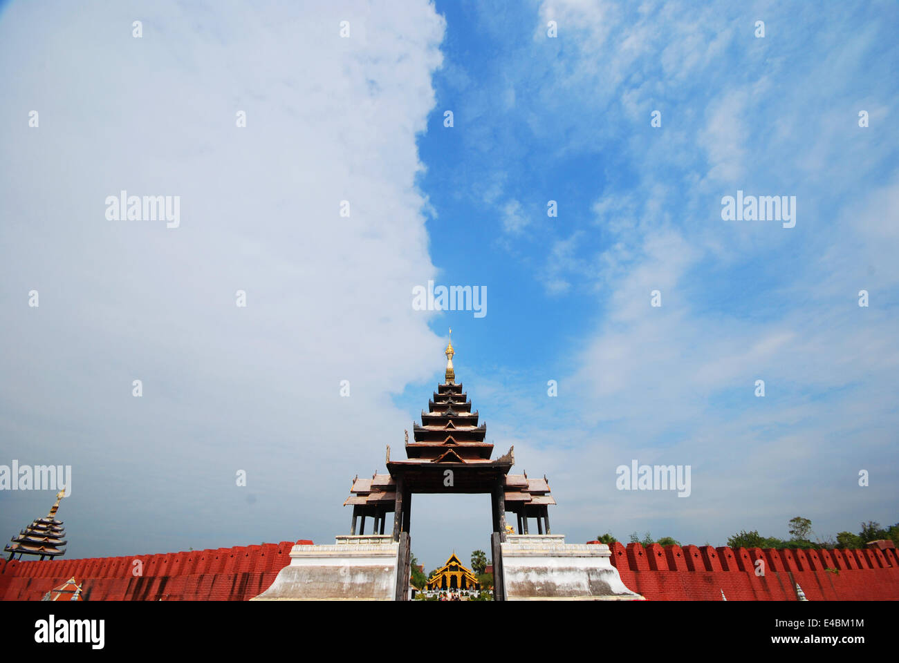 architecture of wall bago burma Stock Photo - Alamy