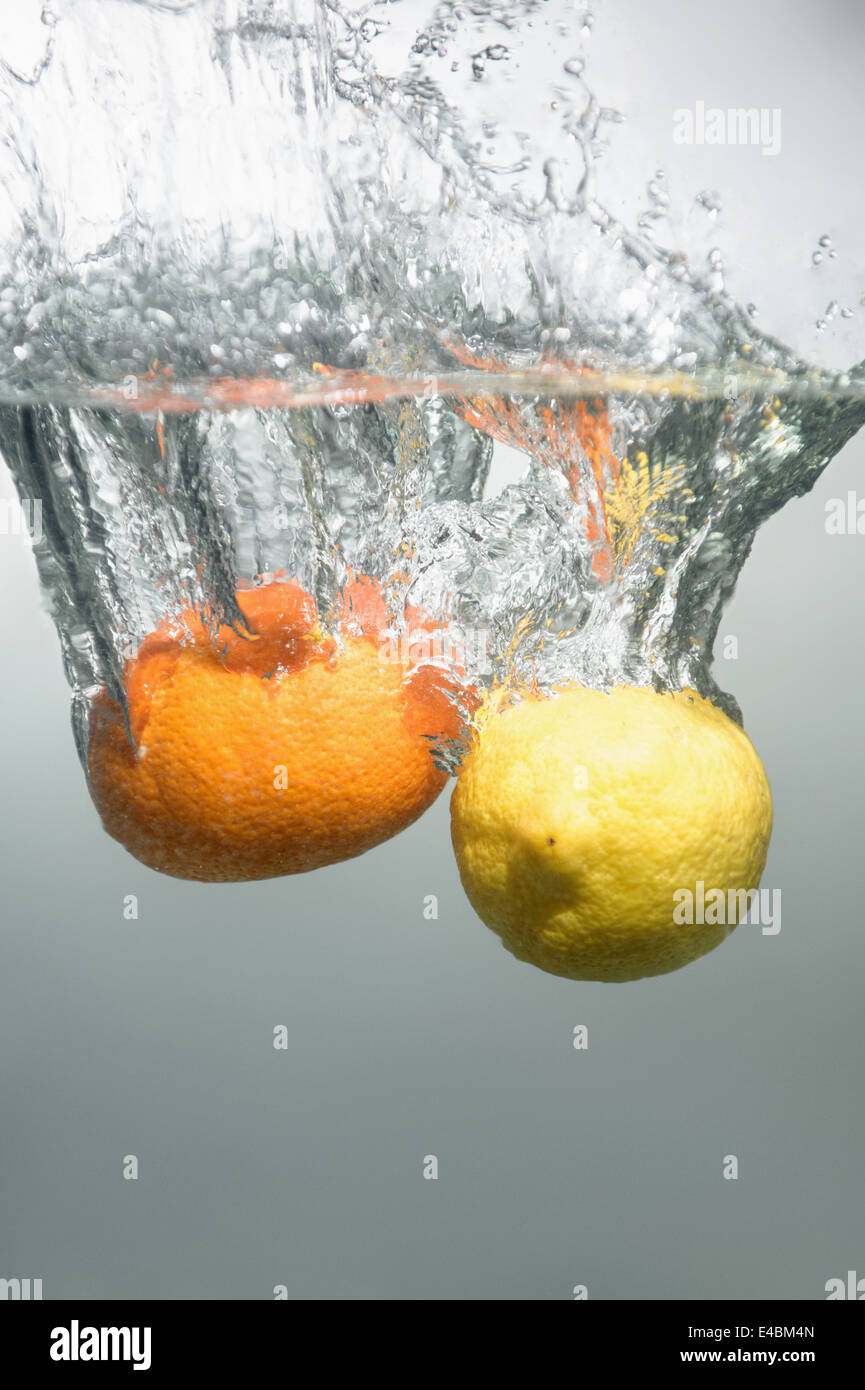 Fresh swimming fruits and vegetables Stock Photo - Alamy