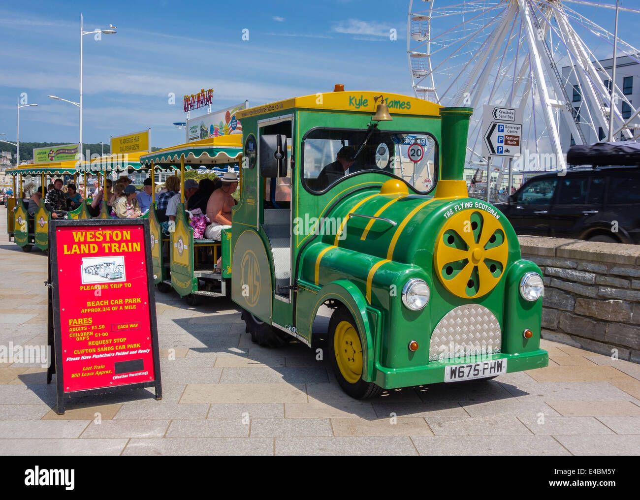 Land Train at Weston-super-Mare, Somerset, England, UK Stock Photo - Alamy