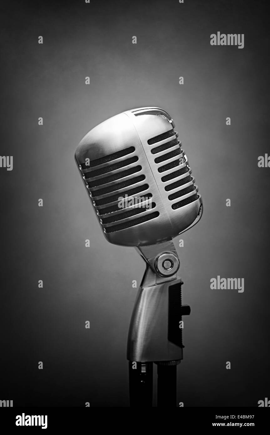 vocal studio microphone grey Stock Photo - Alamy