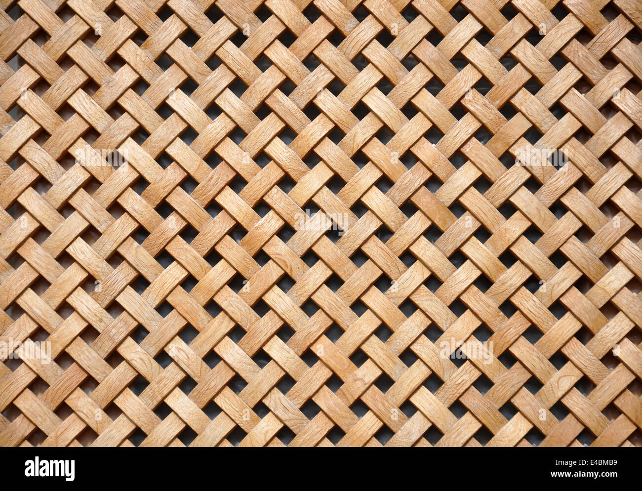Wooden grid, the background of woven wood Stock Photo - Alamy
