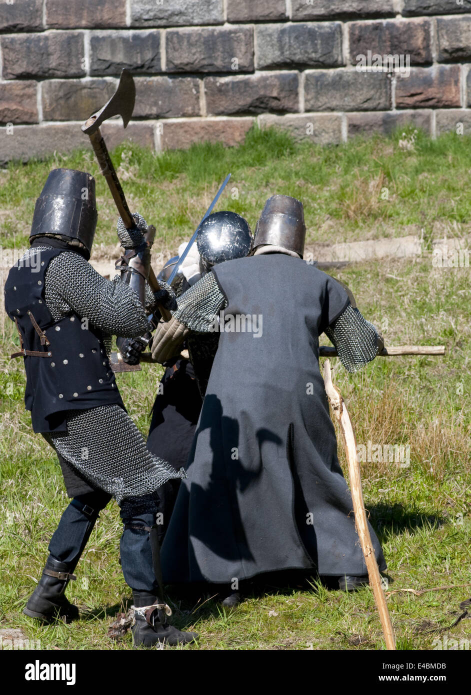 Reconstruction of knightly fight Stock Photo - Alamy