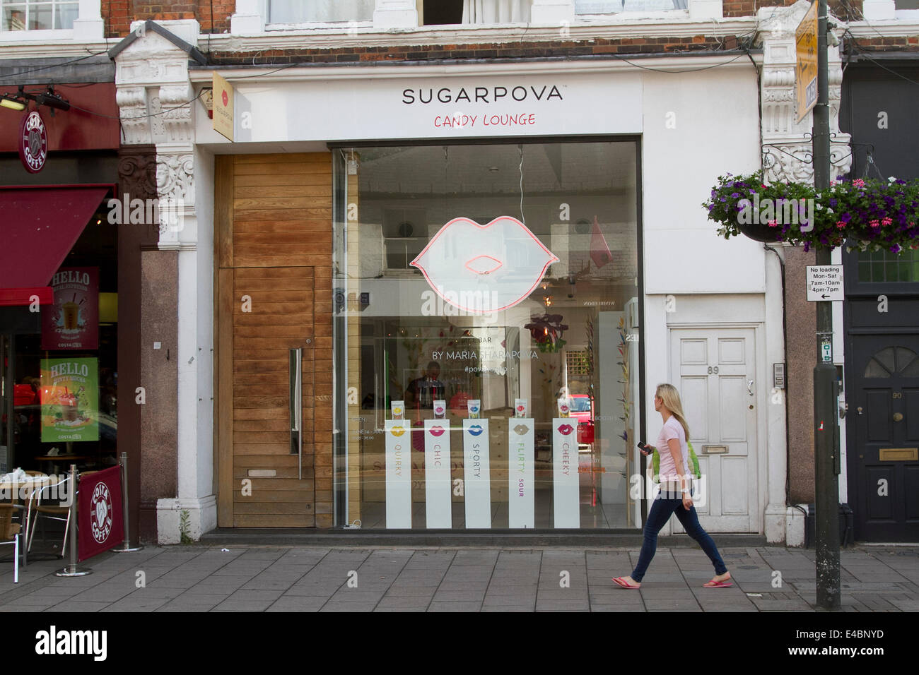 Wimbledon London, UK. 8th July, 2014. The Sugarpova pop up sweet shop ...